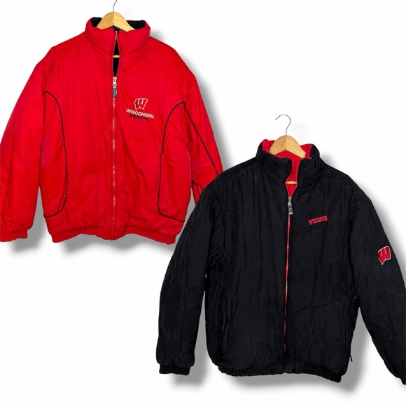Active USA | Jackets & Coats | Vintage Wisconsin Badgers Reversible ...